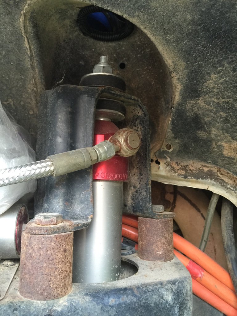 extended bump stops for bigger shocks than coils